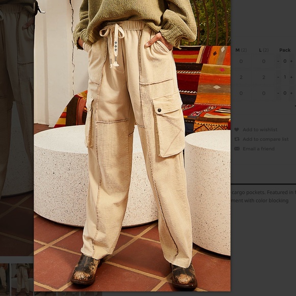 POL | Pants & Jumpsuits | Pol 8 Pol French Terry And Corduroy Cargo ...